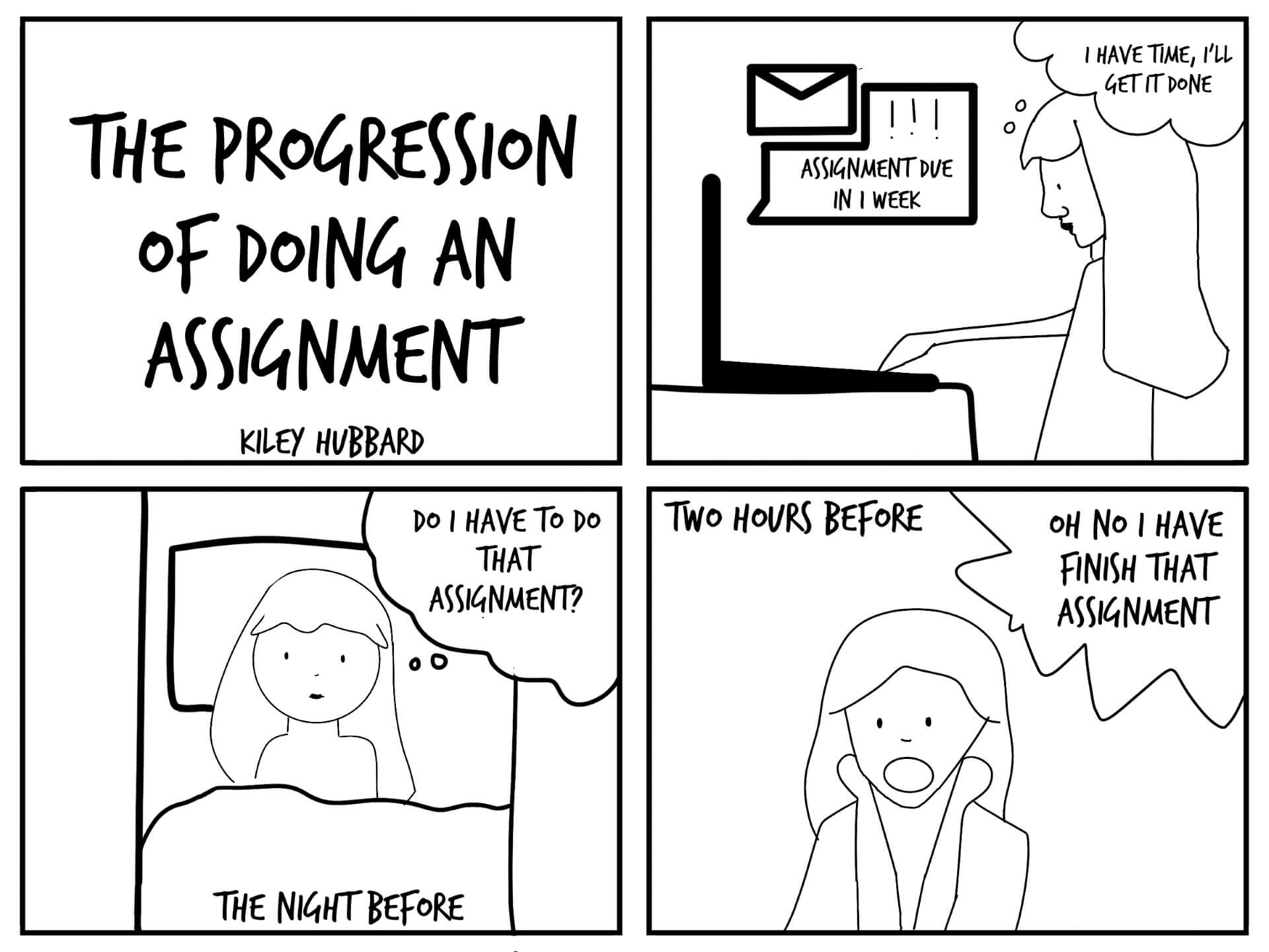 The Progression of Doing an Assignment - The Outlook